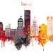 Detroit Watercolor Decor, Detroit Cityscape, Downloadable Wall Art ...