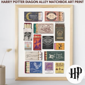 Harry Potter Diagon Alley Matchbox Matchbook Art Print Poster Book ...
