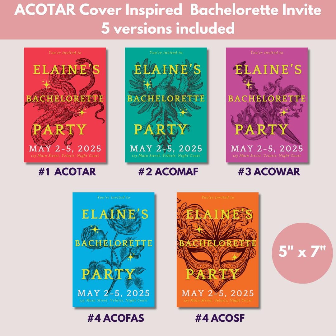 ACOTAR Bachelorette Party Invitation: Customizable Romantasy Itinerary (digital Download) - Etsy