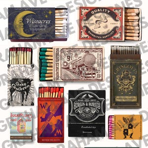 Harry Potter Diagon Alley Matchbox Matchbook Art Print Poster Digital ...