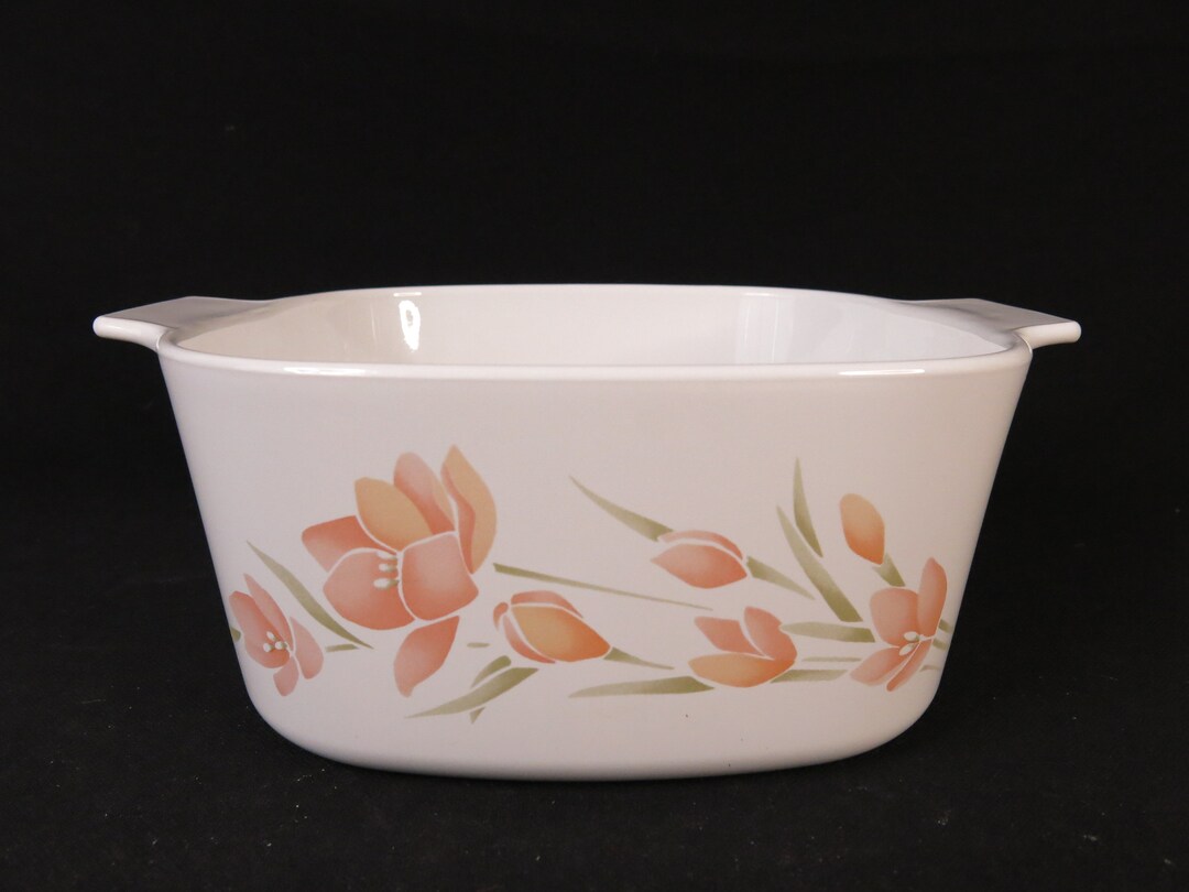 Corning Ware A-3-B 3 Qt Peach Floral Pattern Casserole Dish - Etsy