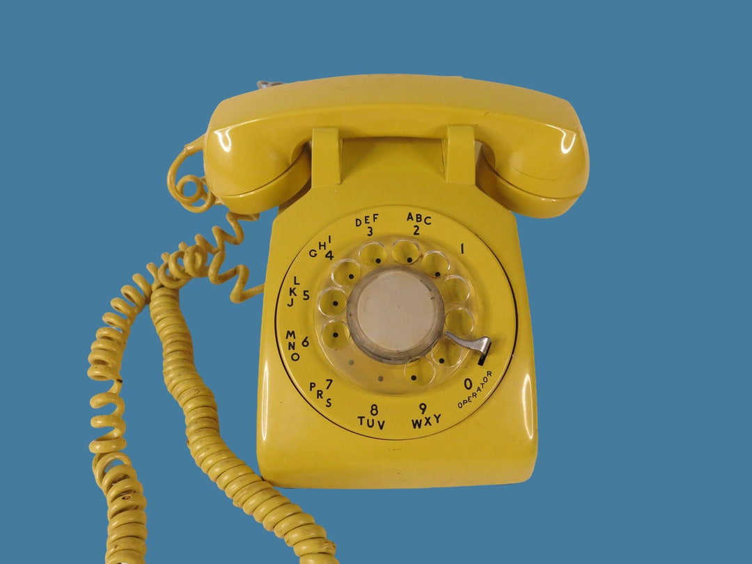 Western Electric Bell Rotary Telephone CD500 Yellow - Etsy