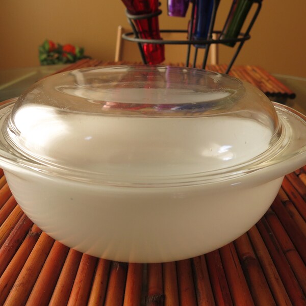 Milk Glass Casserole - Etsy
