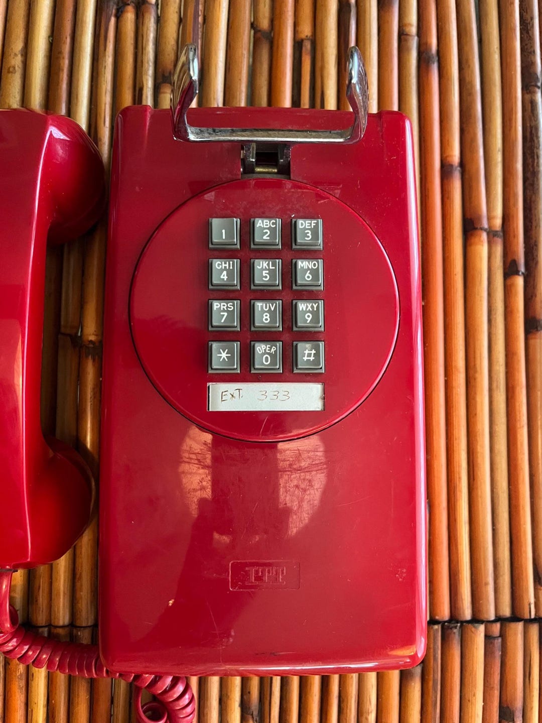 Vintage ITT Touch Tone Wall Phone RED - Etsy