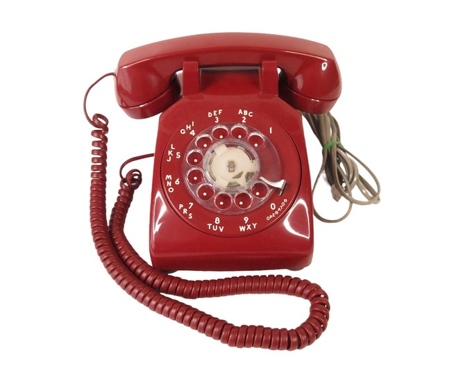 Western Electric Bell Rotary Telephone - Red - Etsy