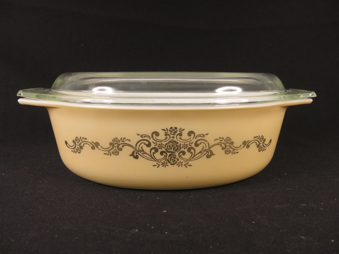 Pyrex 2.5 Qt 045 With Lid Golden Rose Bouquet Promo Pattern - Etsy
