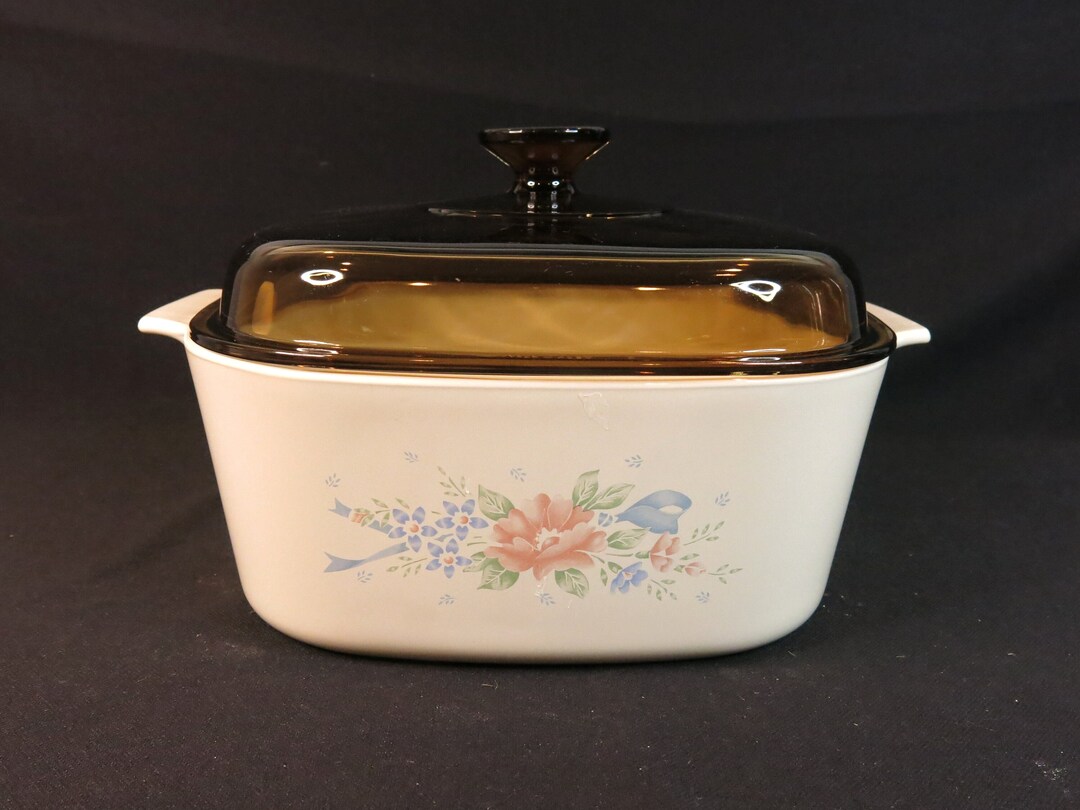 Corning Ware - Symphony Pattern - A-3-B 3 Qt. Casserole Dish With Lid ...