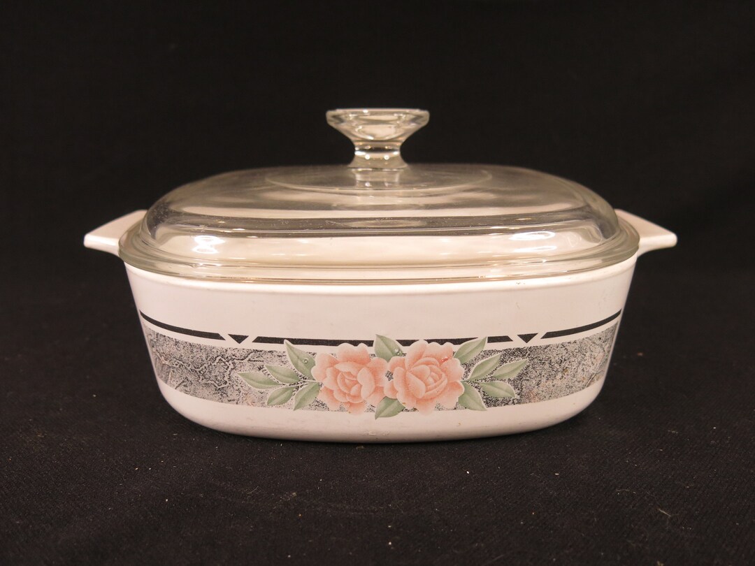 Corning Ware A-2-B 2 Qt Casserole Dish With Lid - Silk and Roses - Etsy