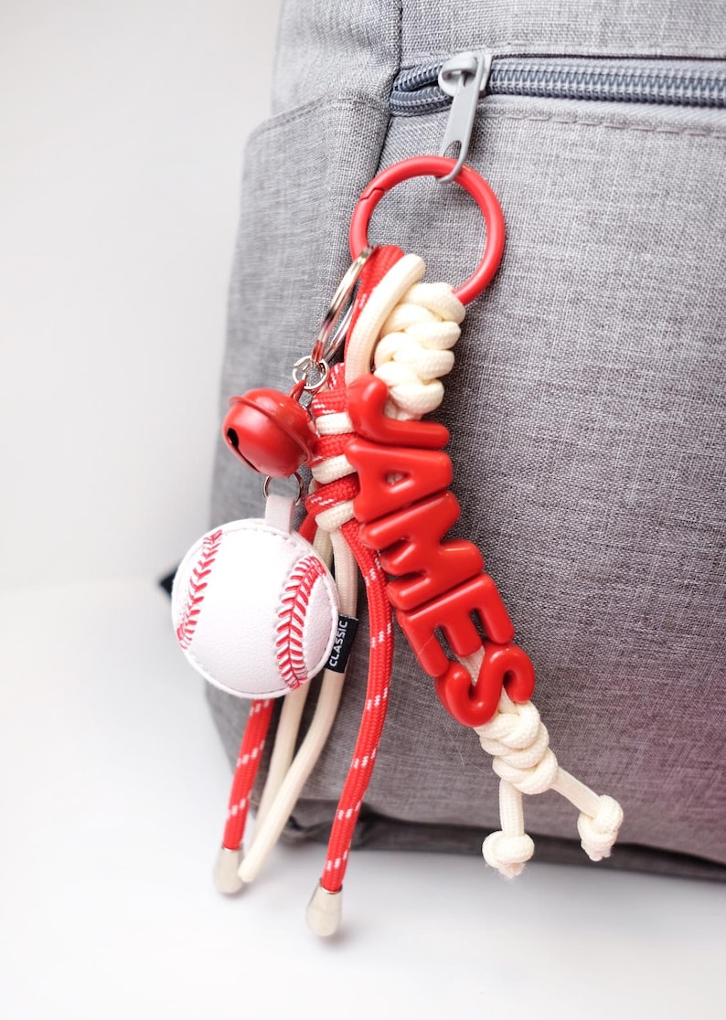 Personalized Sports Keychain Gift - Custom Name With Soccer Baseball ...
