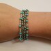 Turquoise Beaded Stretch Bracelets - Stackable Beaded Bracelets - Black ...