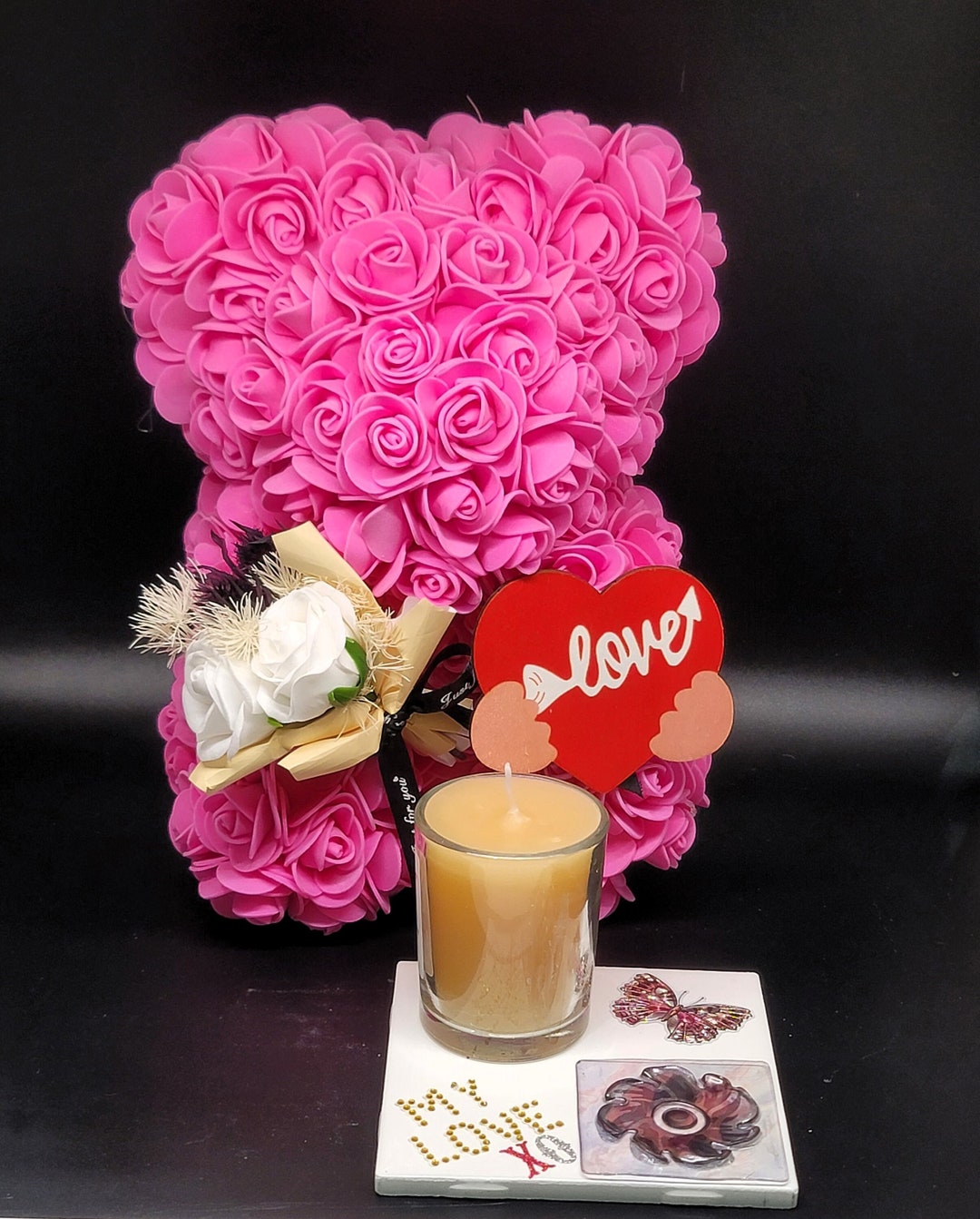 Customizable Votive Candle Tile Set-valentines Love-your - Etsy