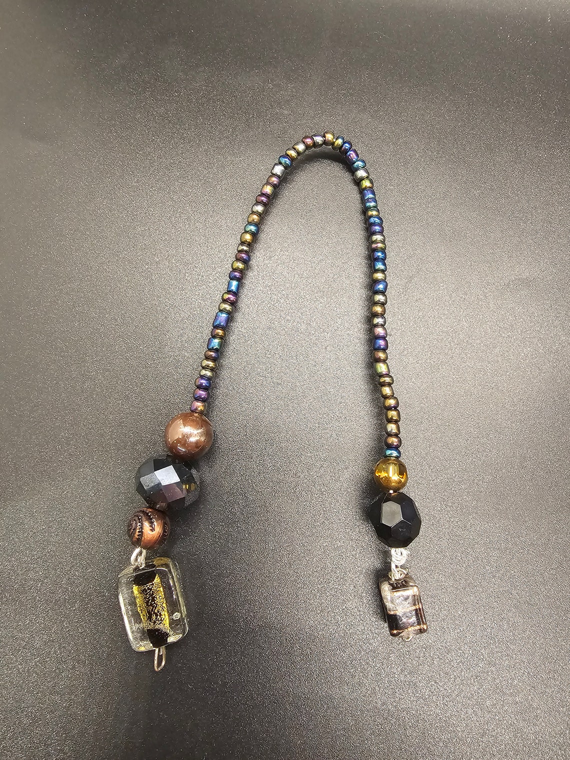 Handmade Beaded Bookmark-glass & Metallic Beads (7") - Etsy