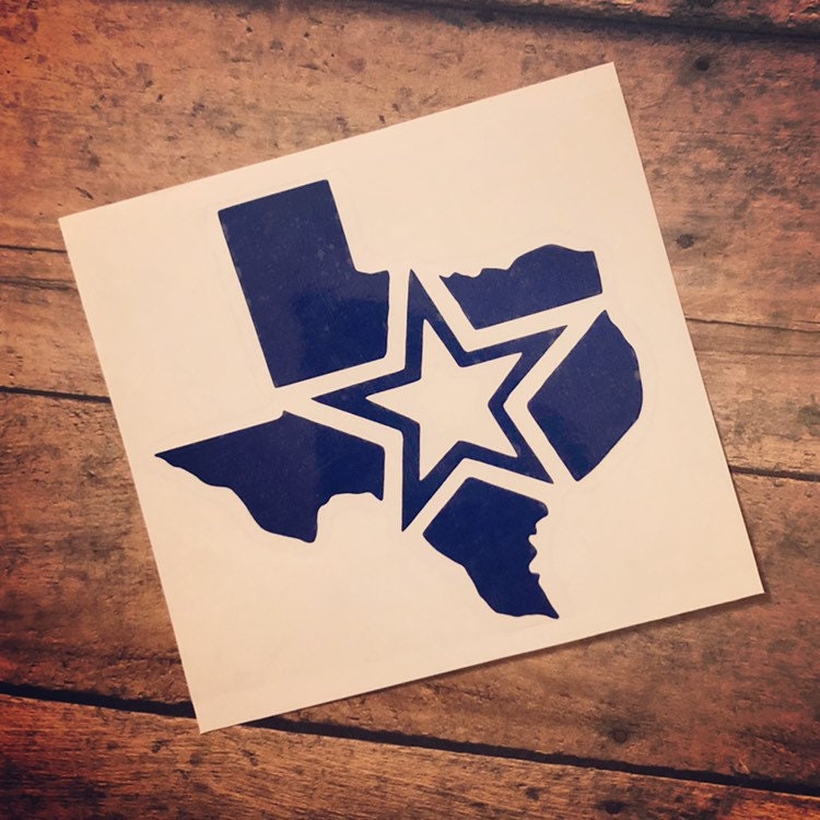 Dallas Cowboys Texas Star Decal - Etsy