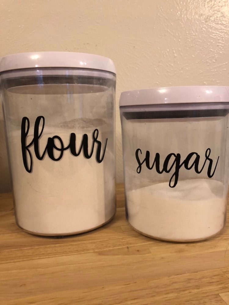 Canister Set Labels, Pantry Labels, Kitchen Labels, Custom Labels ...