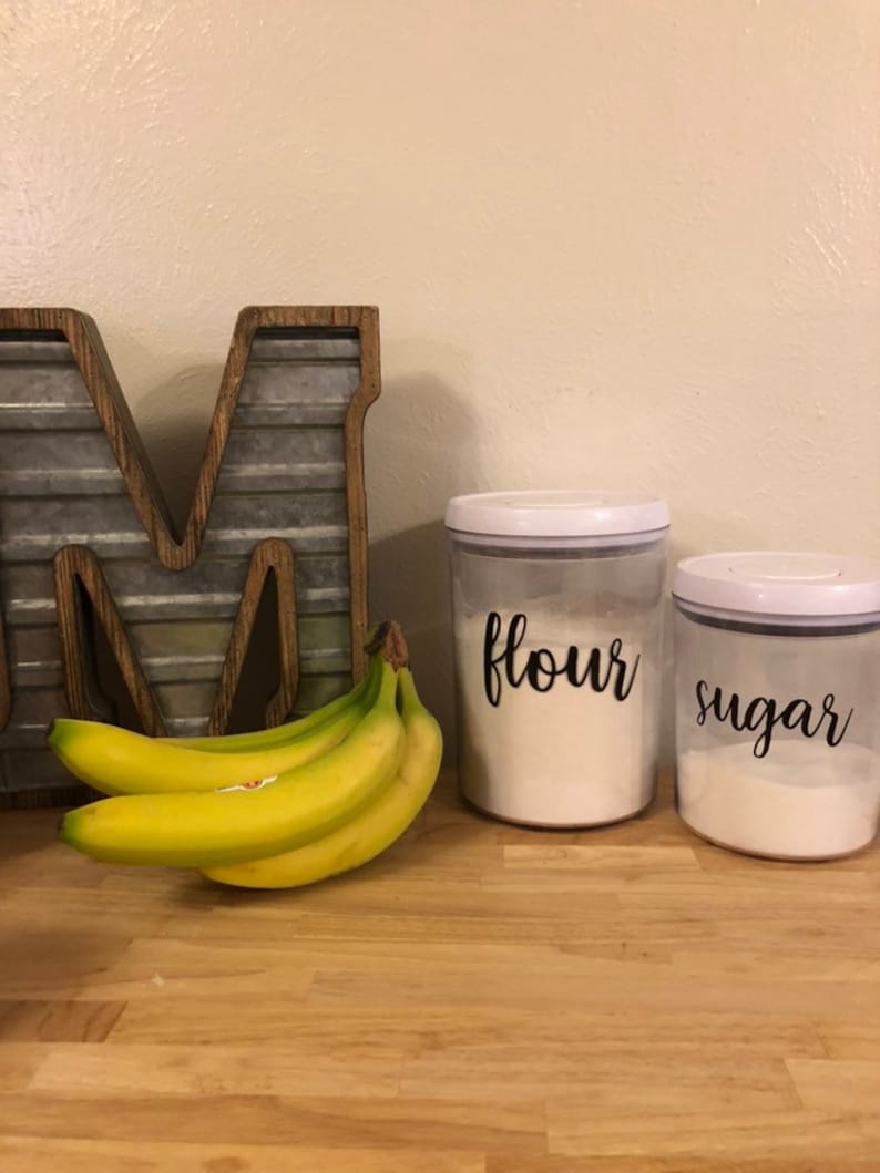 Canister Set Labels, Pantry Labels, Kitchen Labels, Custom Labels ...