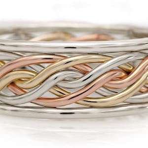 Truly Woven - 8mm Six Strand Open Weave- Handwoven Braided Wedding Ring ...