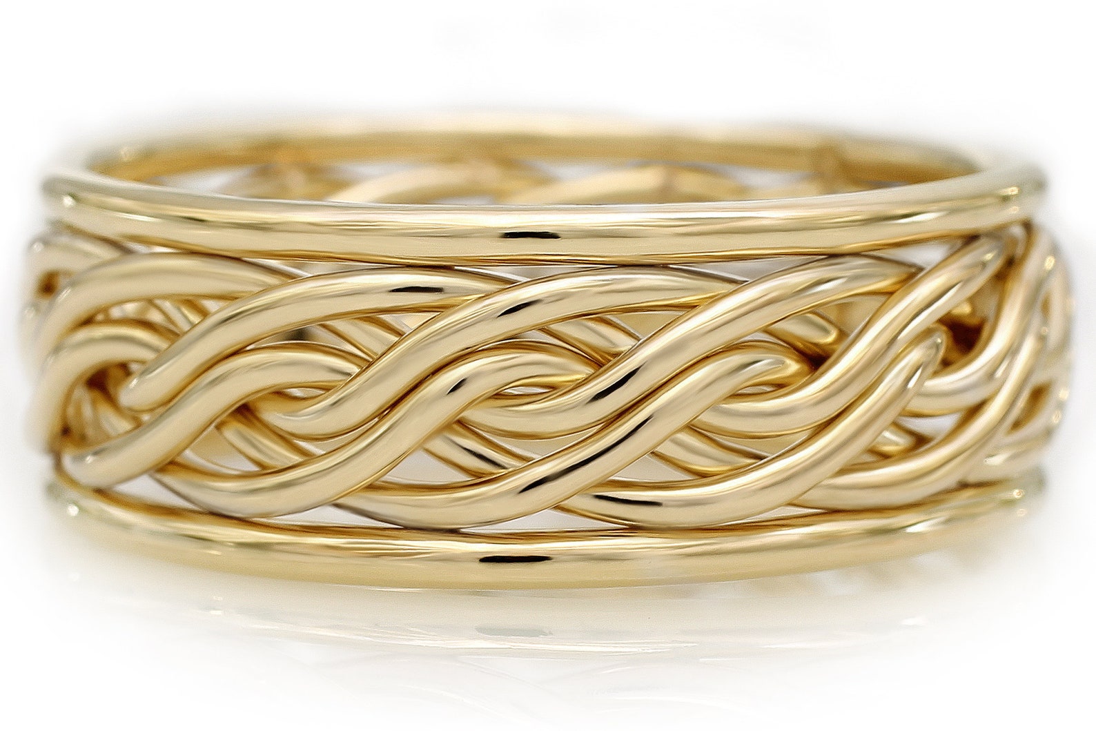 Truly Woven - 8mm Six Strand Open Weave- Handwoven Braided Wedding Ring ...