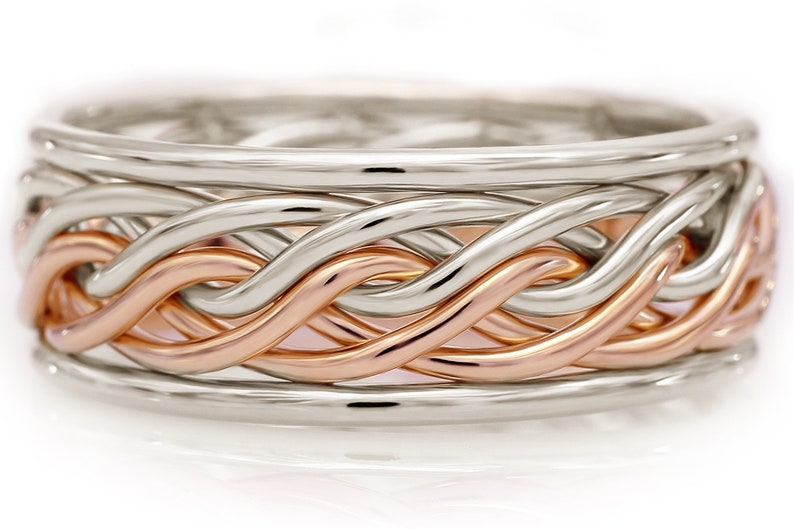 Truly Woven - 8mm Six Strand Open Weave- Handwoven Braided Wedding Ring ...