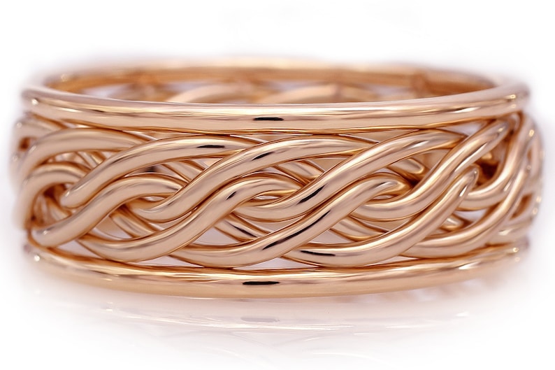 Truly Woven - 8mm Six Strand Open Weave- Handwoven Braided Wedding Ring ...