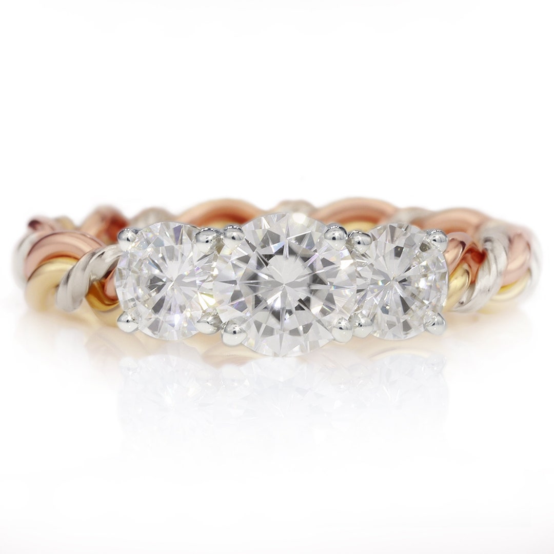 Trinity Engagement Ring. Cord of Three™ Rings. Braided Christian ...