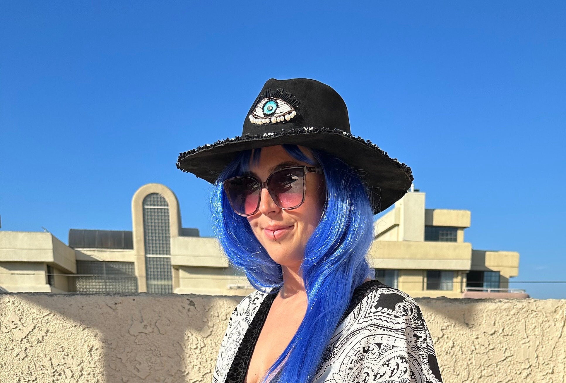 Can't Take My Eye off You Wide Brim Floppy Fedora/sun - Etsy