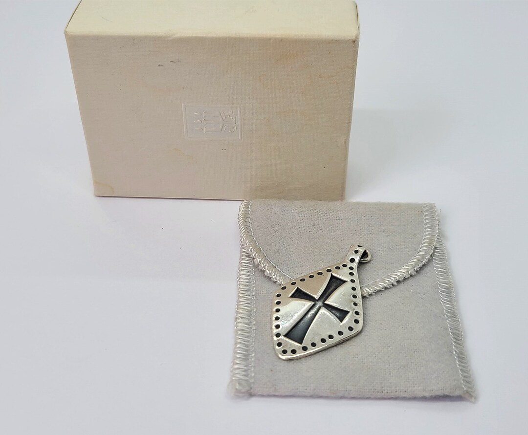 James Avery Beaded Shield of Faith Cross Pendant Retired HTF - Etsy