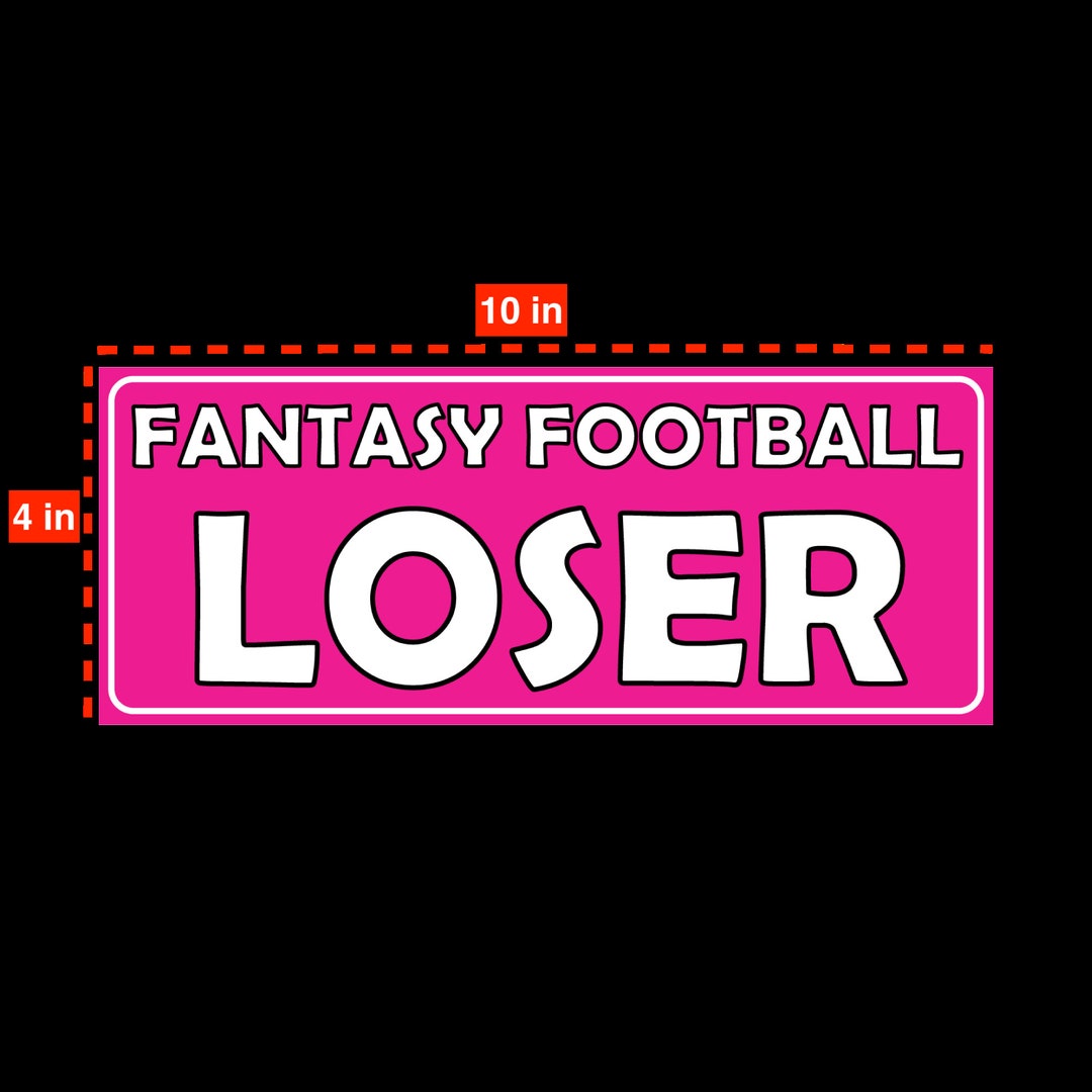 Fantasy Football Loser Car Magnet - Customizable Gag Gift - Etsy