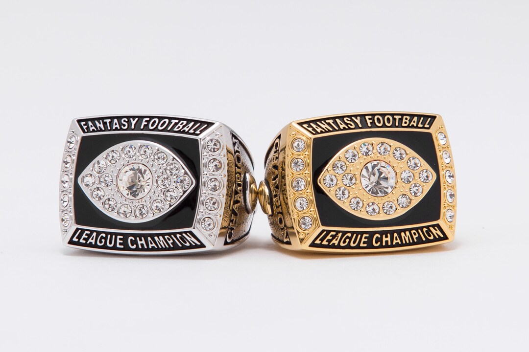 FANTASYJOCKS Fantasy Football Championship Ring Ringer Silver Gold ...