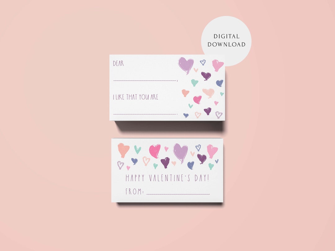Hearts & Love — Compliment Cards for Kids, Valentines Day Classroom ...