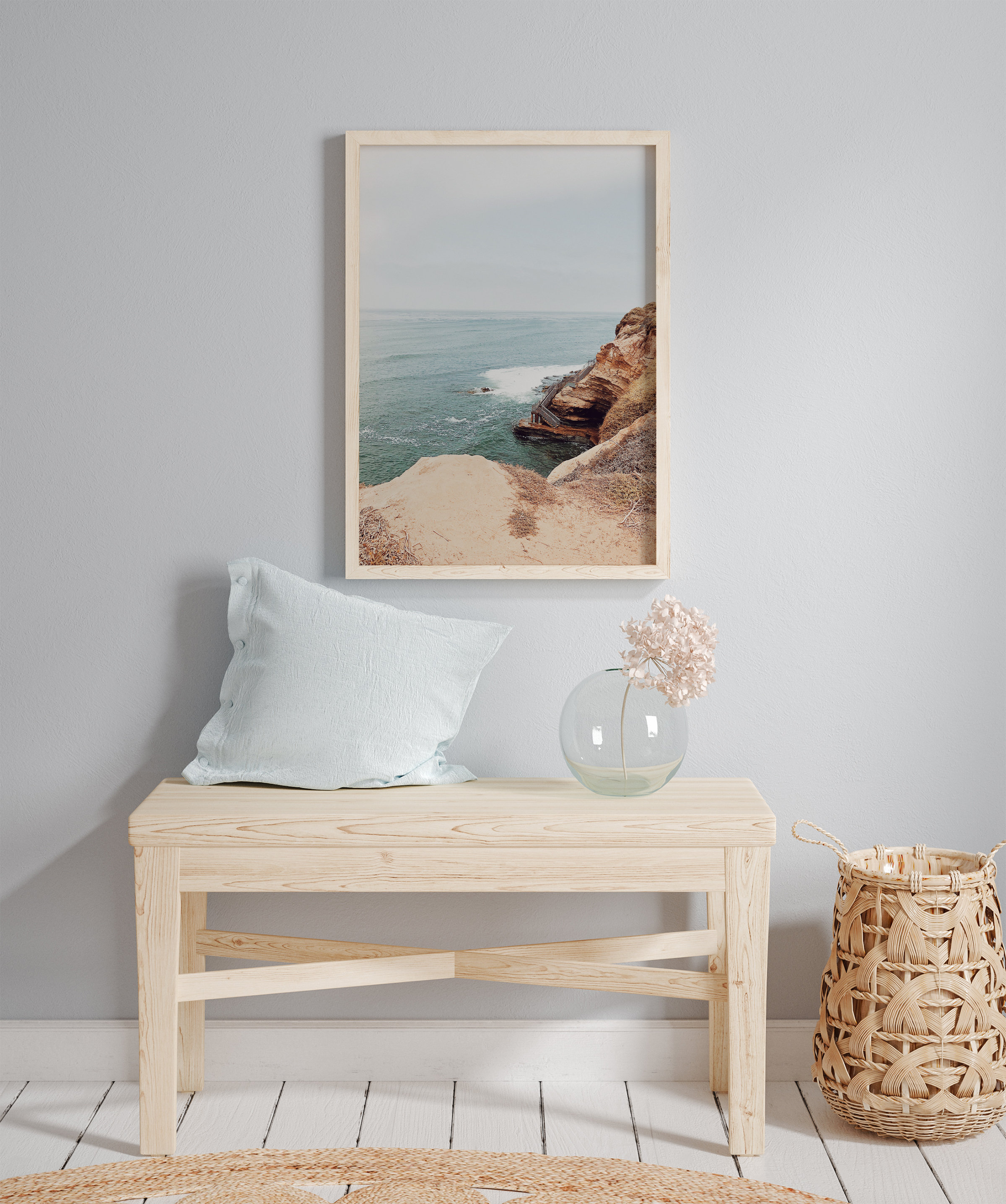 Cliffside Stairs — Coastline Printable, Sunset Cliffs San Diego Coast ...