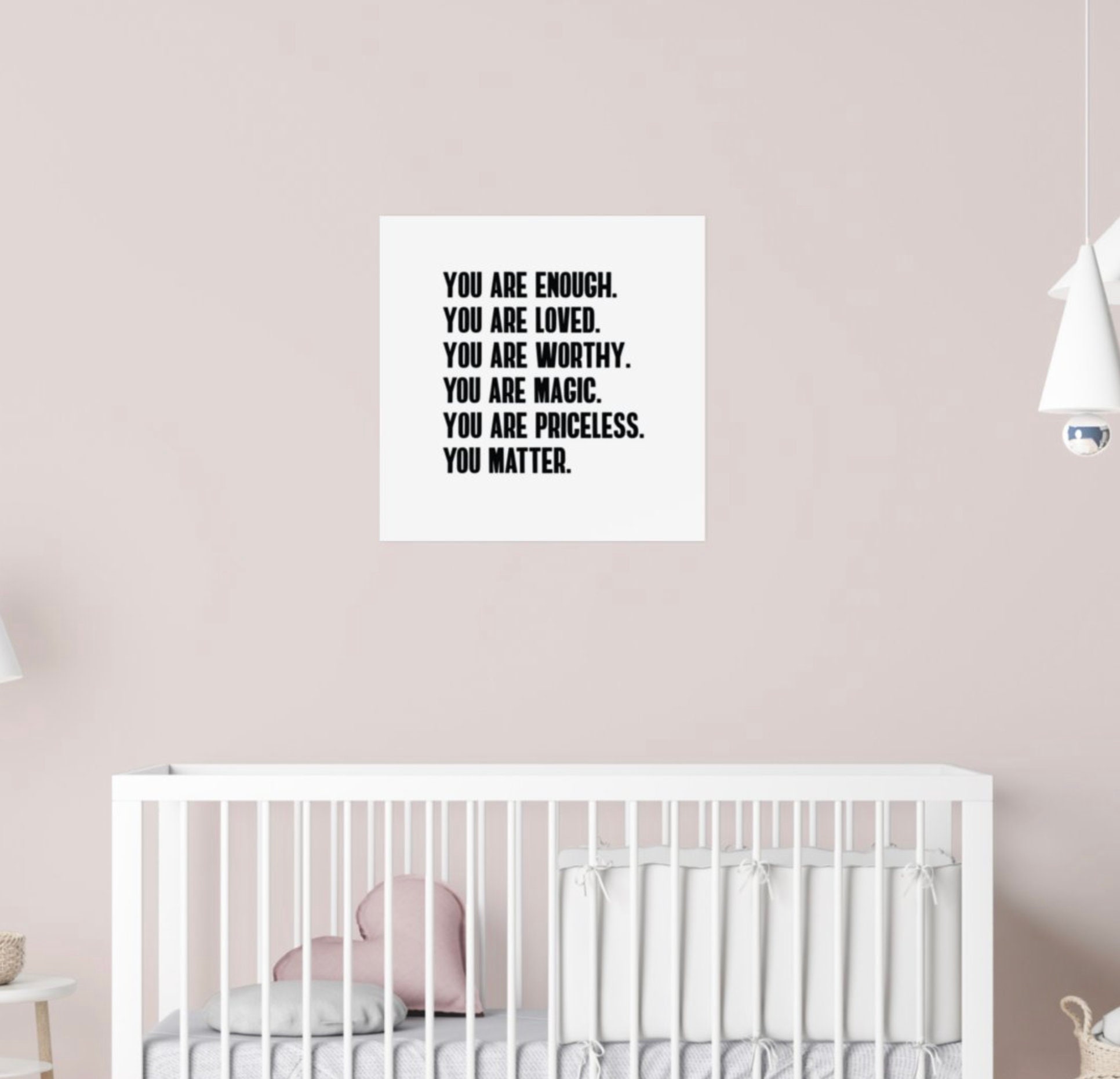 You Are Enough, You Are Loved, You Matter — Digital Print | Affirmation ...