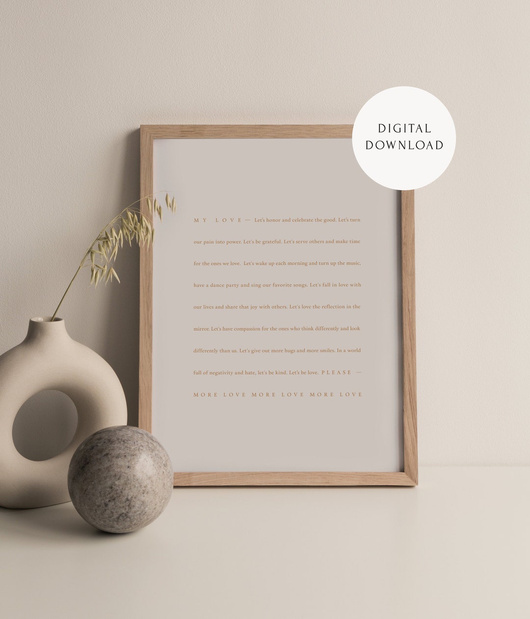 Love Letter to Family Digital Print Family Motto Art, Nursery Printable ...
