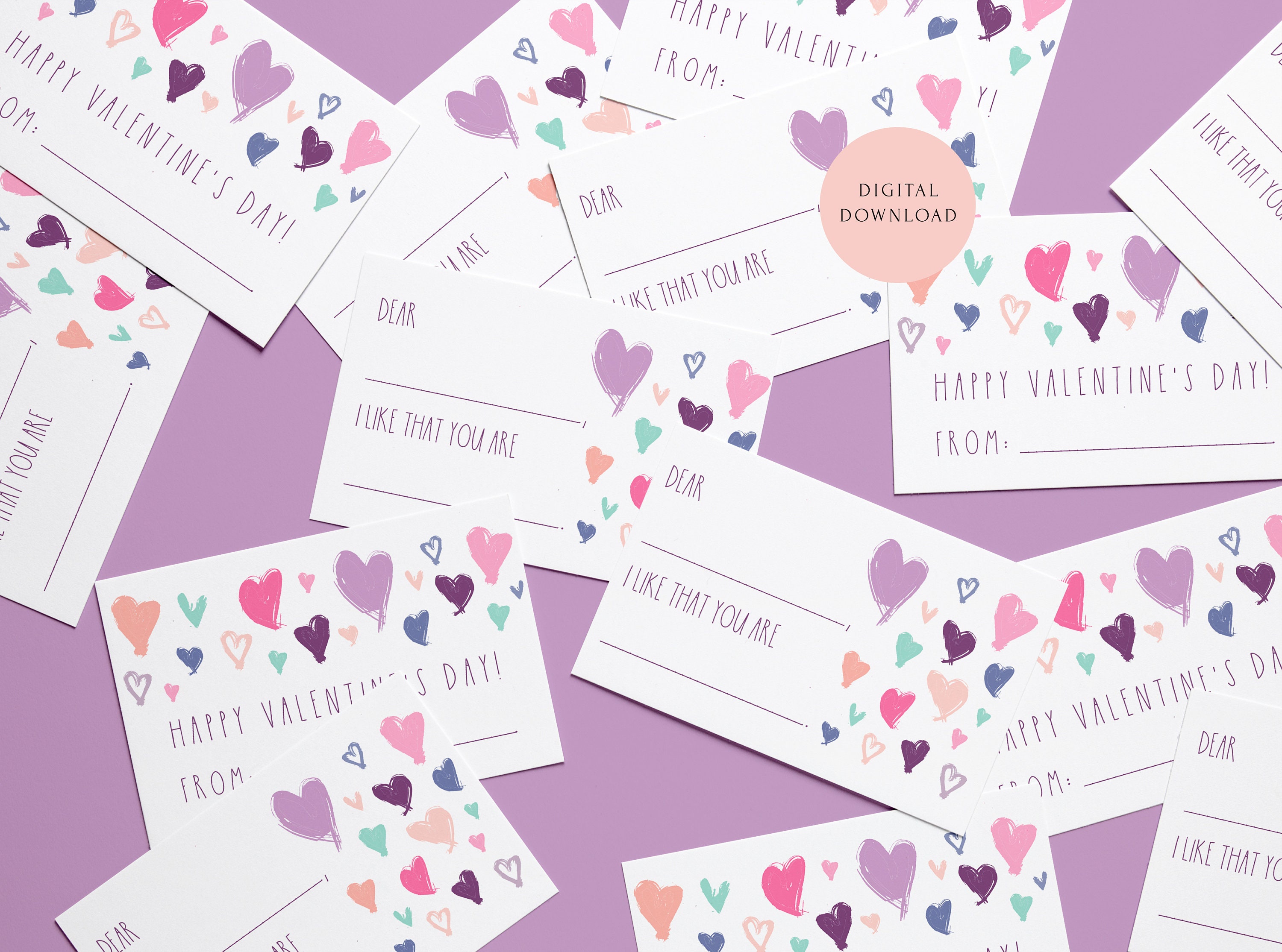 Hearts & Love — Compliment Cards for Kids, Valentines Day Classroom ...