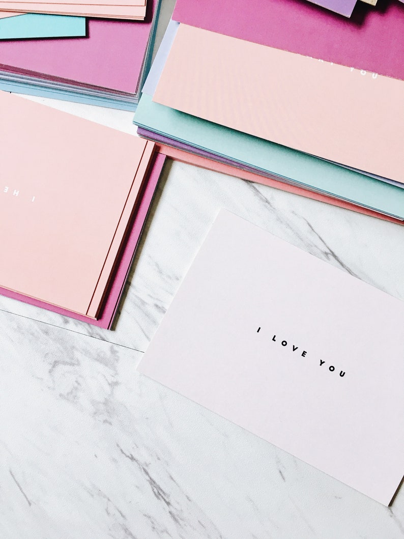 20 Simple & Sweet Postcards (FULL SET): 4x6 Colorful 2-sided Stationery ...