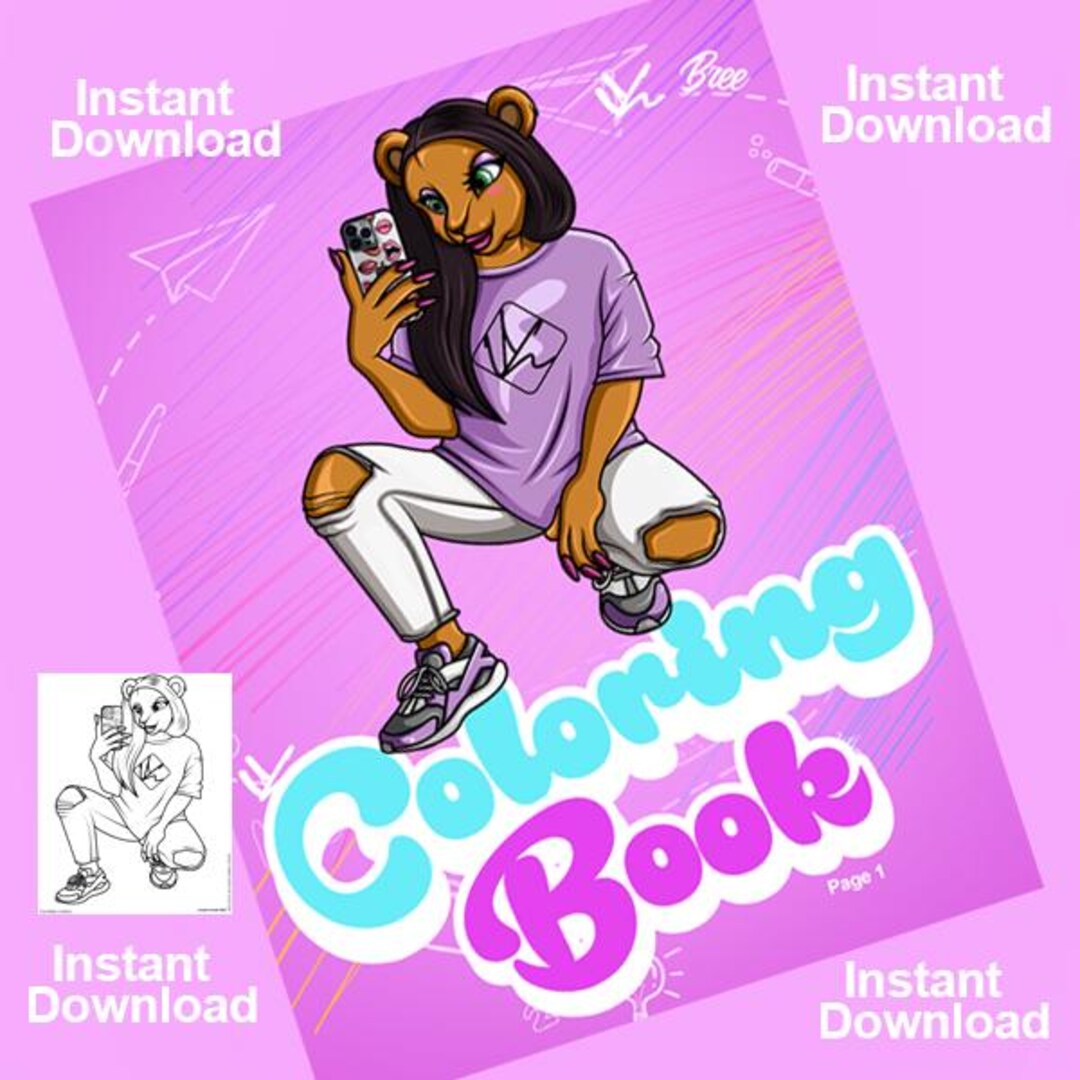 Usually Humble | Bree the Bear Coloring Sheet - Etsy