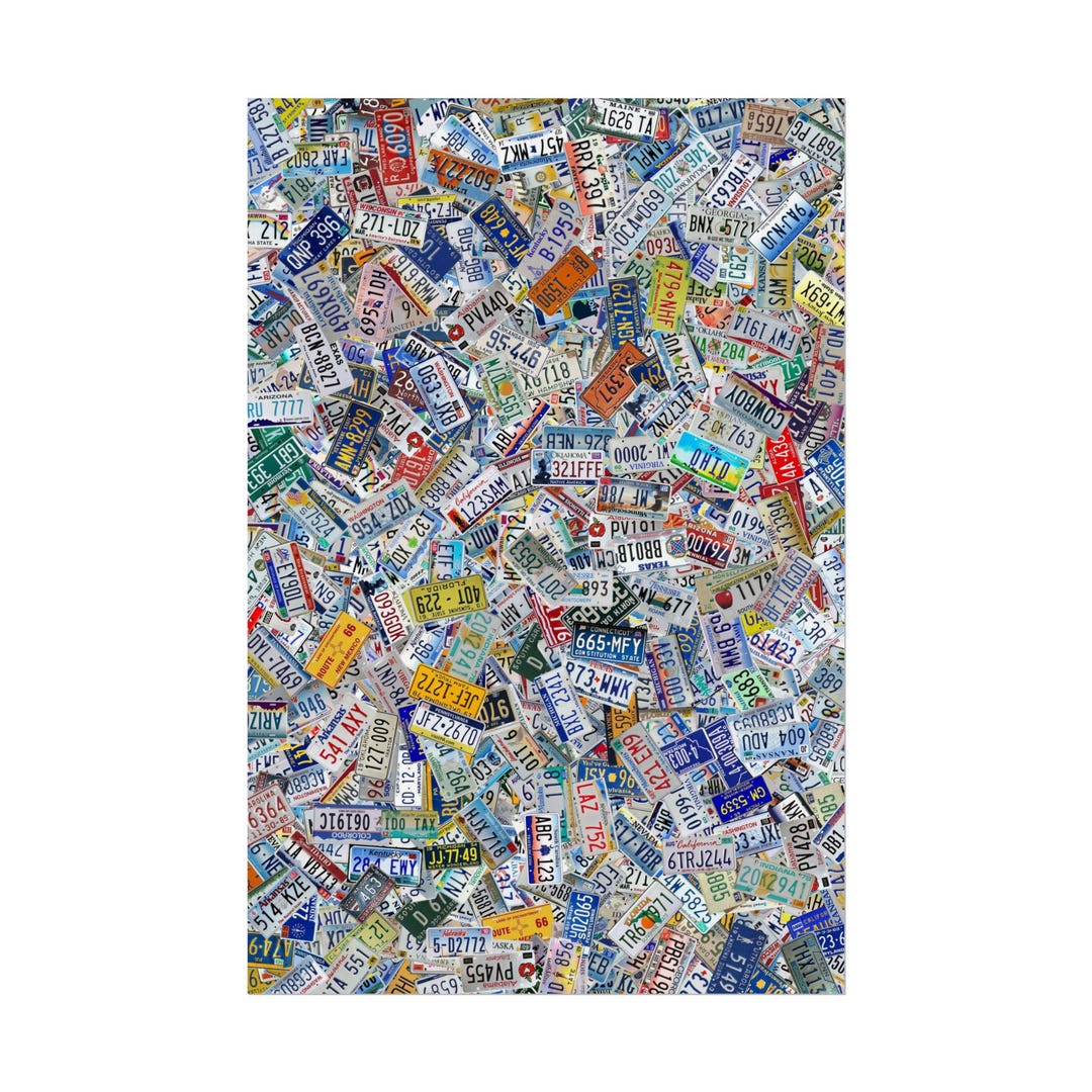 License Plates Poster - Etsy