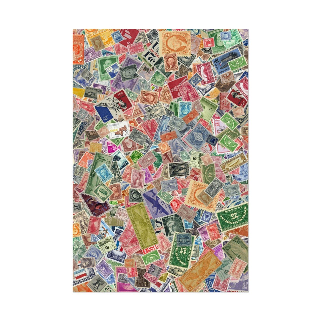 Postage Stamps Poster - Etsy