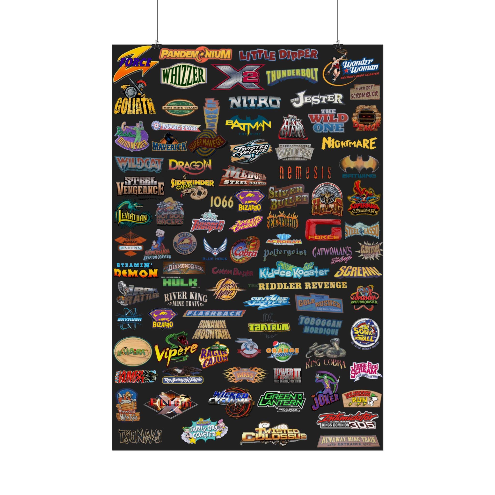 Roller Coaster Logos - Etsy