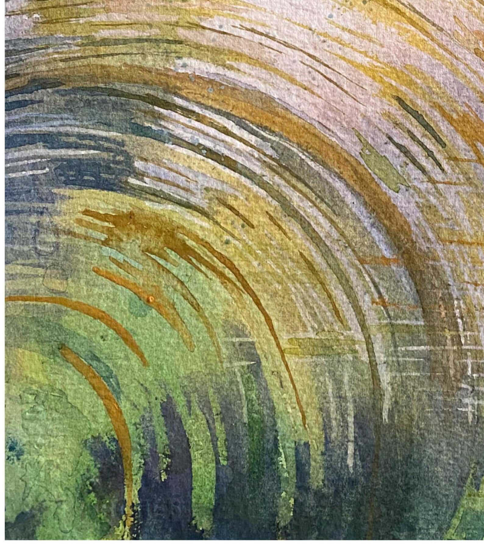 Water Ripple Painting Rippling Water Wall Art. Green Abstract - Etsy UK