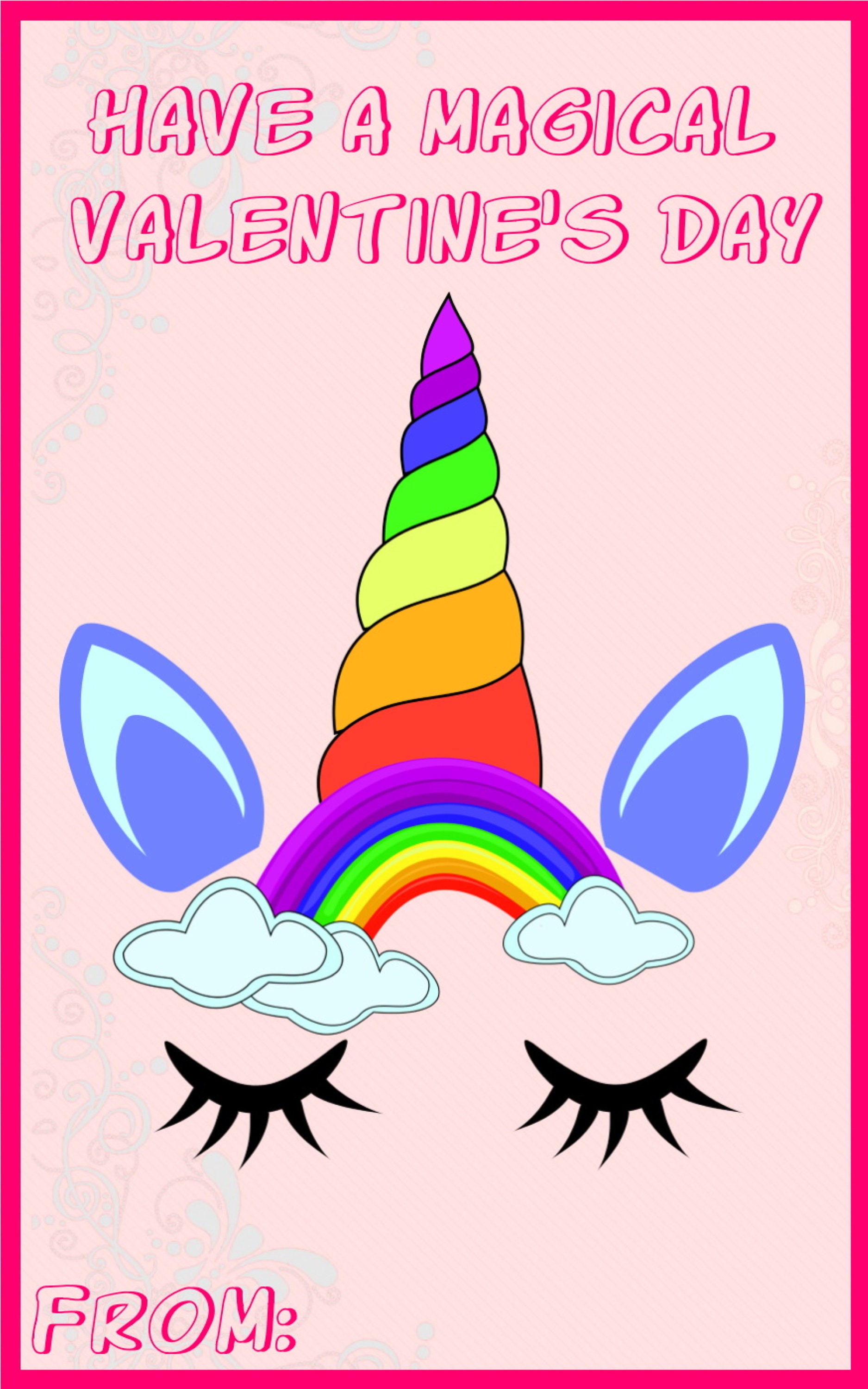 Unicorn Valentine Cards, Kids Valentine Cards, Class Valentines, Class ...