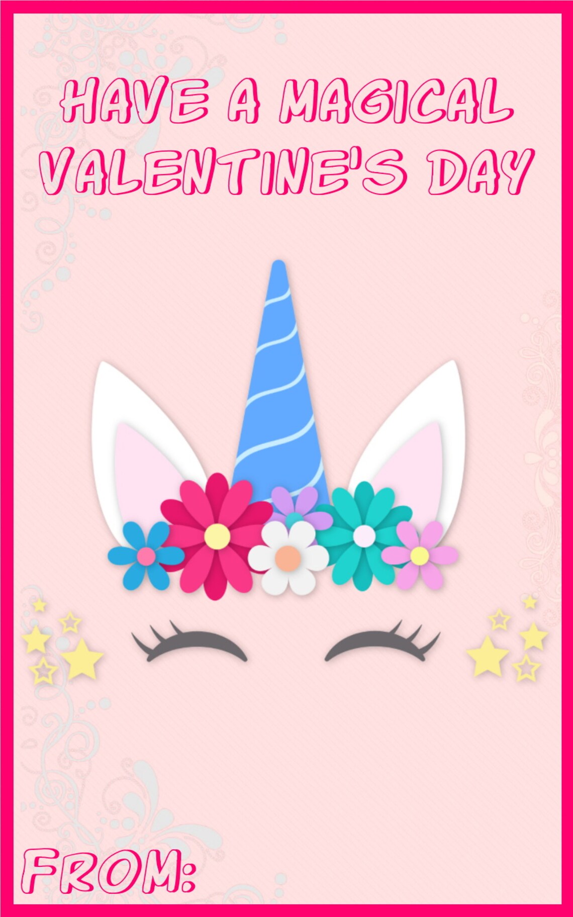 Unicorn Valentine Cards, Kids Valentine Cards, Class Valentines, Class ...
