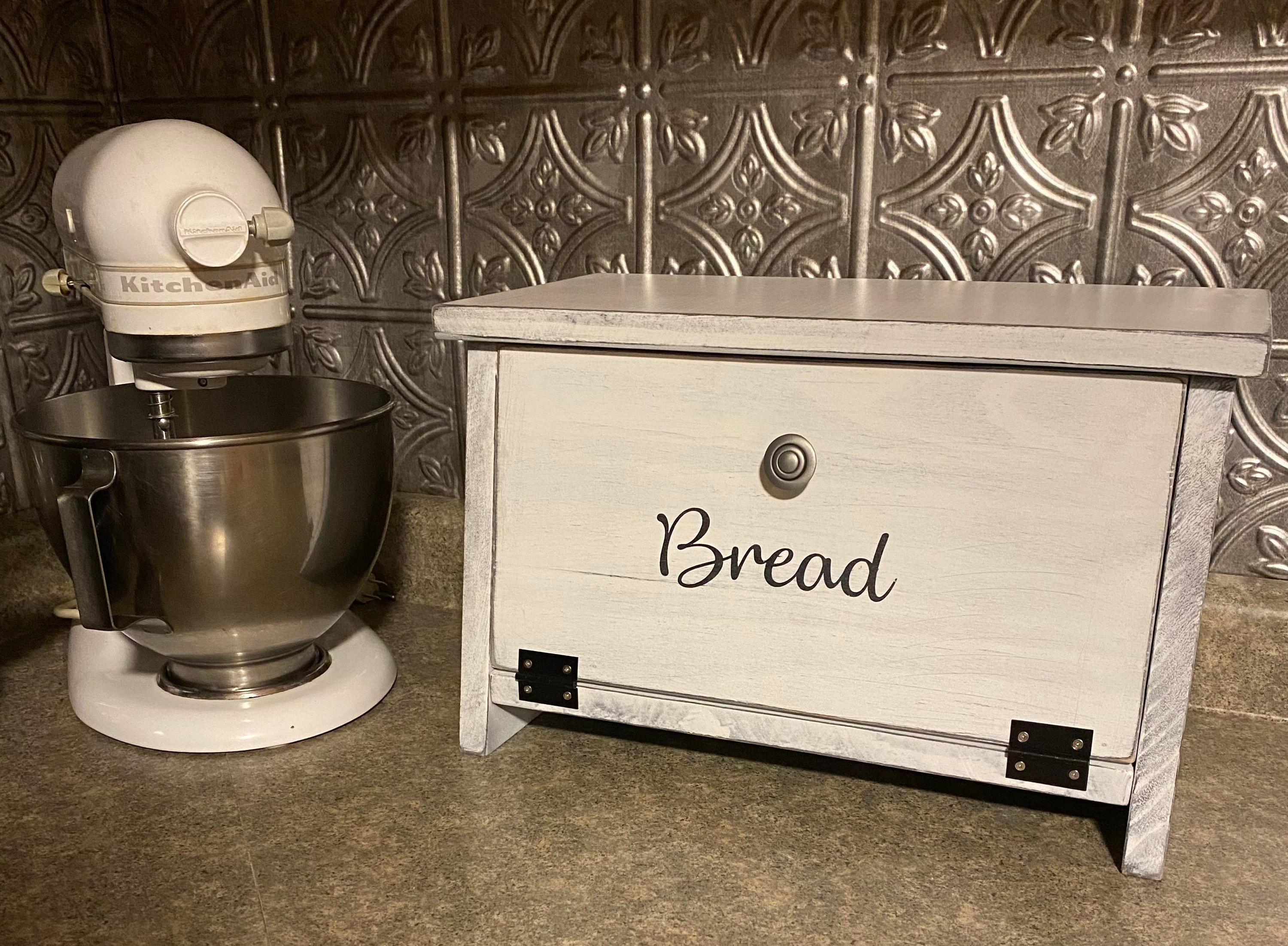 Farmhouse Kitchen Counter Top Handmade Bread Box-wooden Bread Box ...