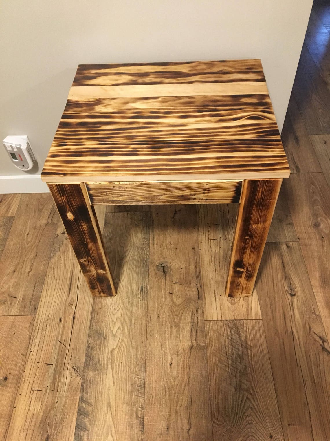 Burnt Wood Table / Handmade Farmhouse Table / Rustic Log Cabin | Etsy