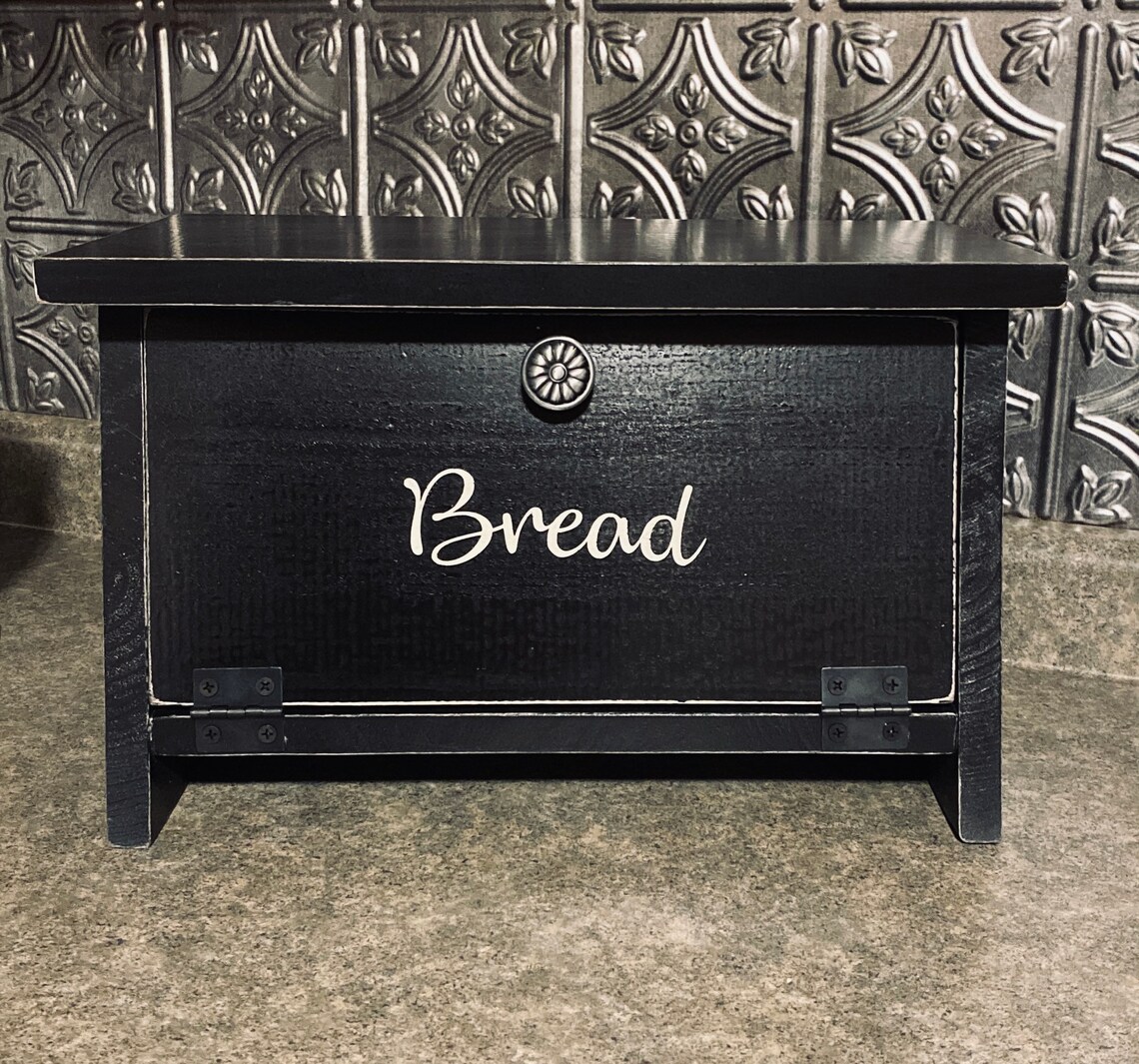 FARMHOUSE Kitchen Counter Top Bread Box Handmade Rustic | Etsy