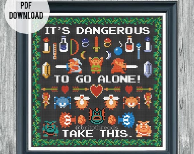 NES Legend of Zelda Sampler - Overworld - Cross Stitch Pattern PDF ...