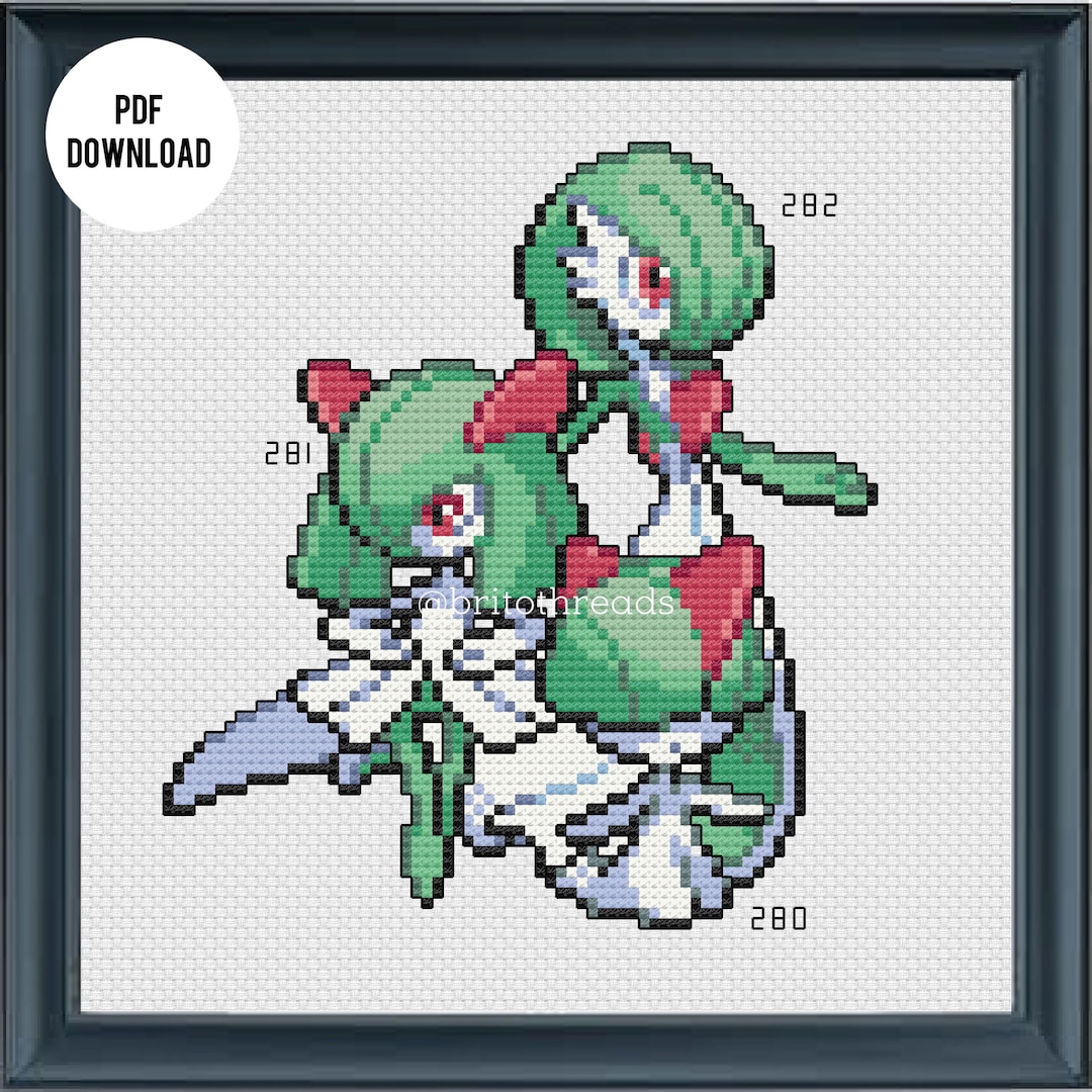 Pokemon - Gardevoir and Gallade Line - Two in One - PDF Cross Stitch ...