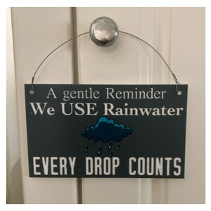 Rainwater in Use Every Drop Counts Eco Water Tank Sign - Etsy