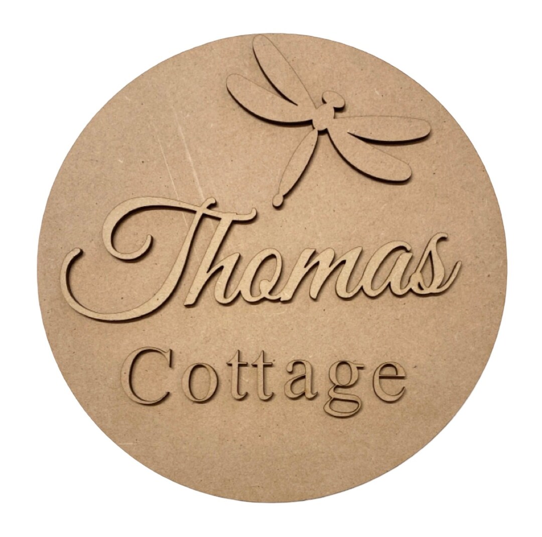 Cottage Cabin Name Custom Sign MDF Wood DIY Craft - Etsy