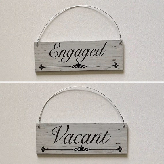 Vacant & Engaged Toilet Bathroom Sign - Etsy