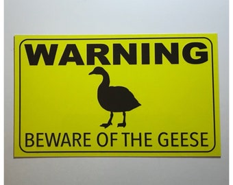 Goose Warning Sign - Etsy